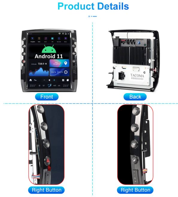 Aucar's Best Tesla Android 11 Aucar Toyota Tacoma 2005-2015 Android ...