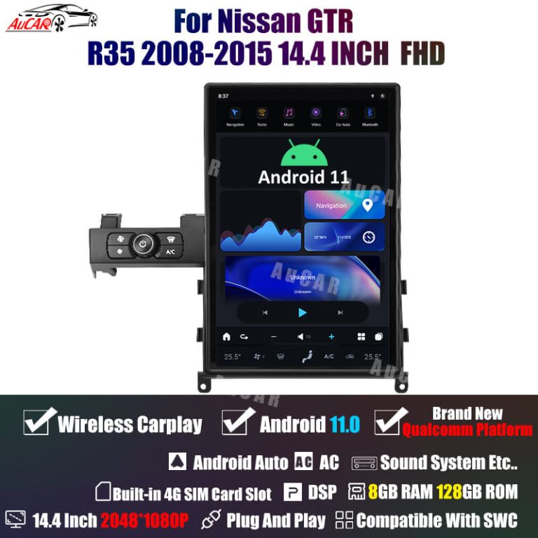 Aucar's Best Tesla Android 11 Aucar Nissan GTR R35 2008-2015 Android ...