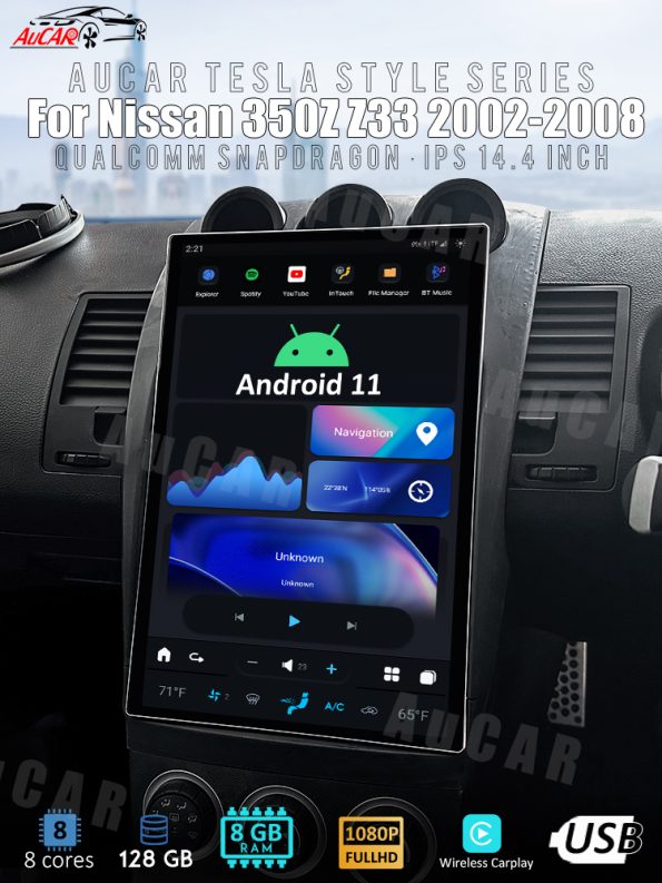 Aucar's Best Tesla Android 11 Aucar Nissan 350Z Z33 Android Module ...