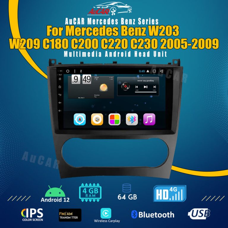 Aucar's Best Android 12 Aucar Mercedes Benz W203 W209 C180 C200 C220 ...