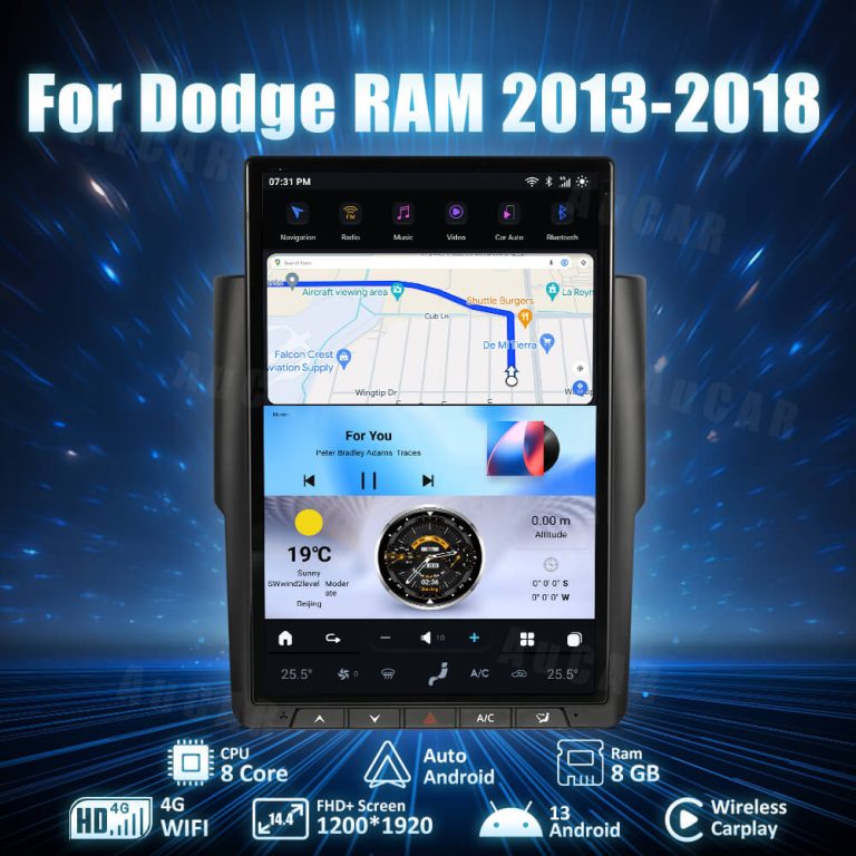 Aucar's Best Tesla Android 13 Aucar For Dodge RAM Android Module ...