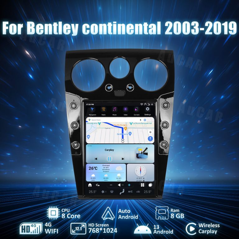 Aucar's Best Tesla Android 13 Aucar For Bentley Continental GT GTC ...
