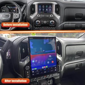 AuCar Tesla Android 15.6″ Car Radio For Chevrolet Silverado GMC Sierra ...