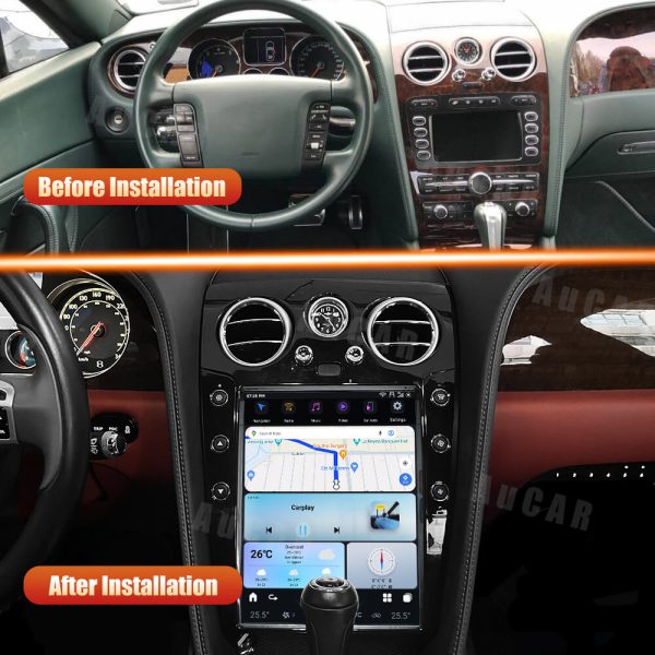 Aucar's Best Tesla Android 13 Aucar For Bentley Continental GT GTC ...