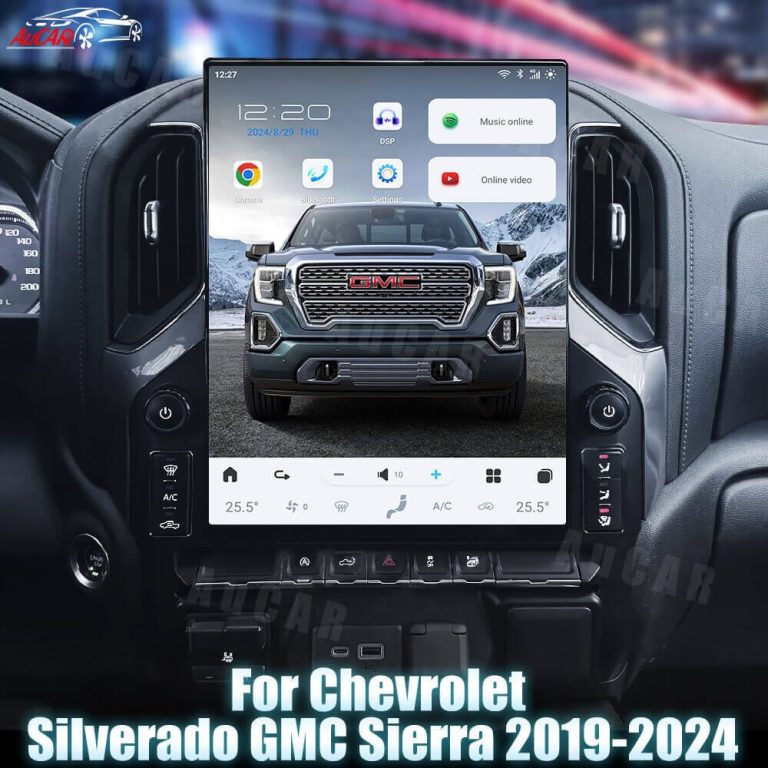 AuCar Tesla Android 15.6″ Car Radio For Chevrolet Silverado GMC Sierra ...