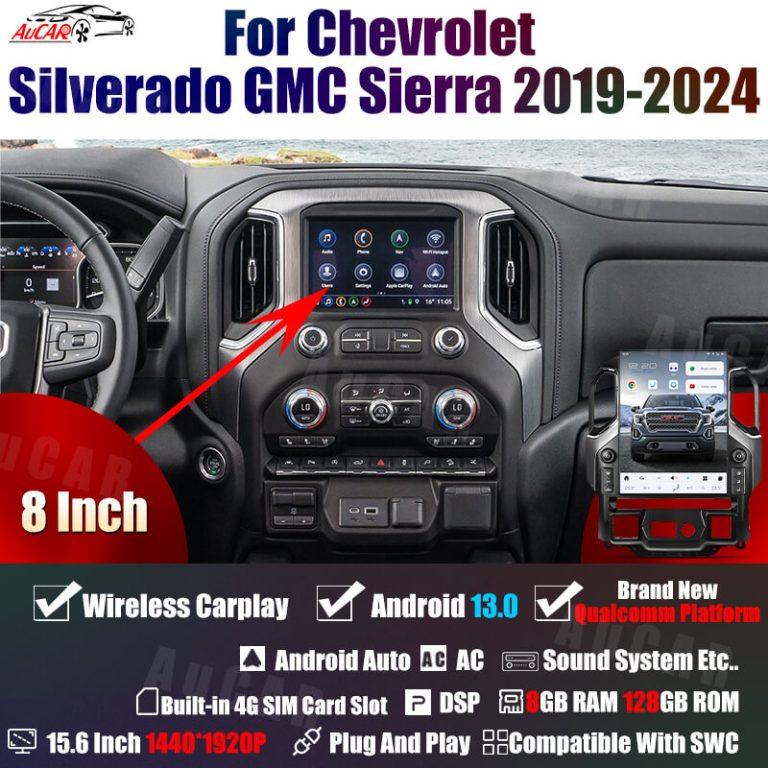 AuCar Tesla Android 13 15.6″ Car Radio For Chevrolet Silverado GMC ...