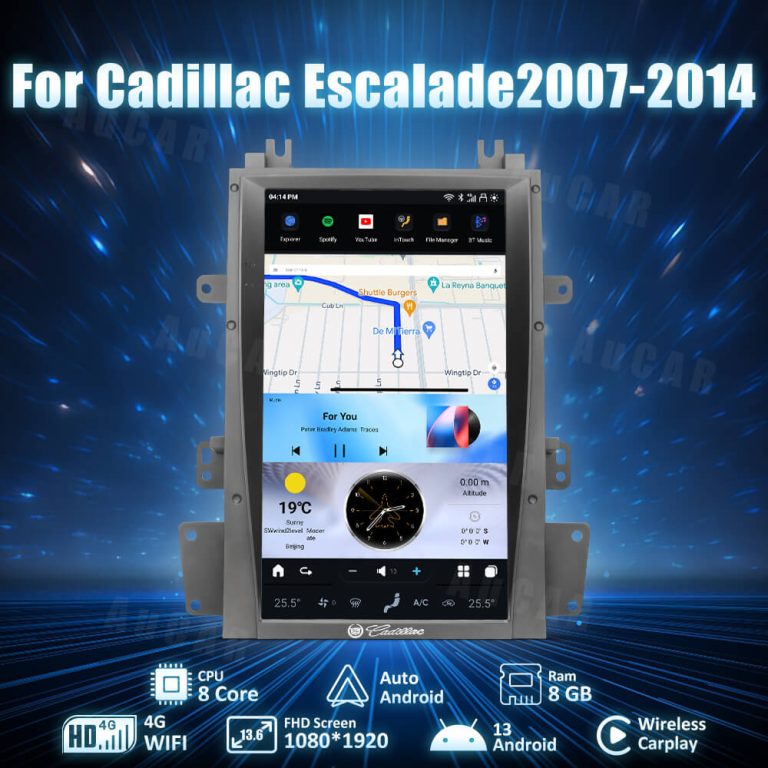 Aucar's Best Tesla Android 13 Aucar Cadillac Escalade 2007-2014 Android ...