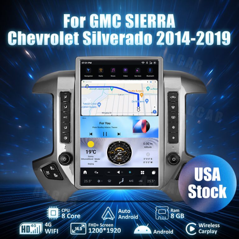 AuCar Tesla Android 14.5″ Car Radio For Chevrolet Silverado GMC Sierra ...