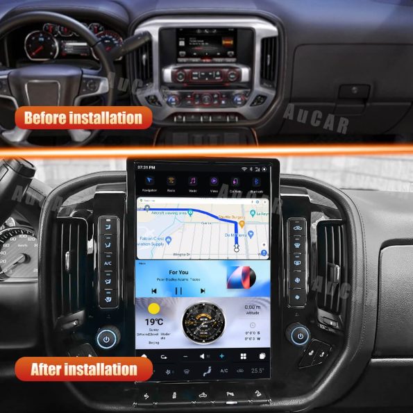 AuCar Tesla Android 13 14.5″ Car Radio For Chevrolet Silverado GMC ...