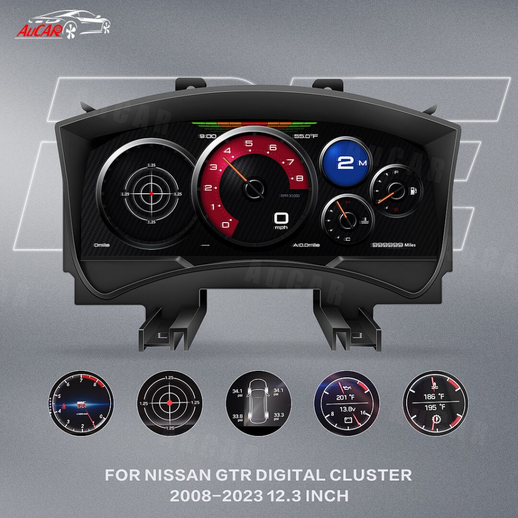 AuCAR 12.3" Linux Instrument Cluster for Nissan GTR 2008-2023 Digital ...