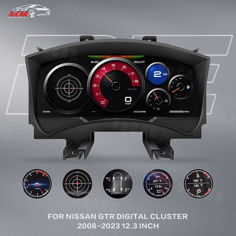 AuCAR 12.3" Linux Instrument Cluster for Nissan GTR 2008-2023 Digital ...