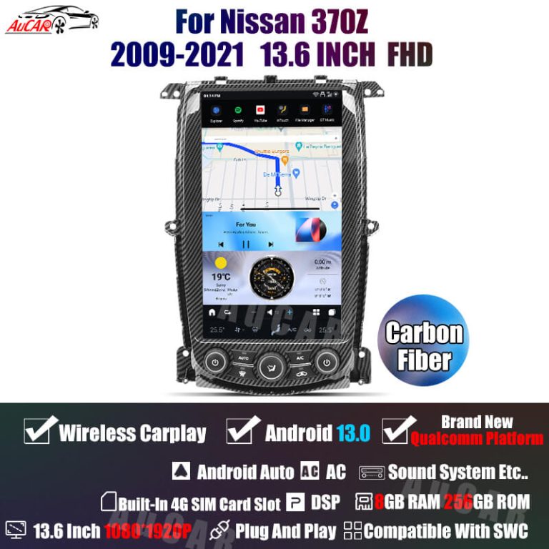 AUCAR Android 13.6“ Tesla Android System Car Radio Multimedia GPS ...