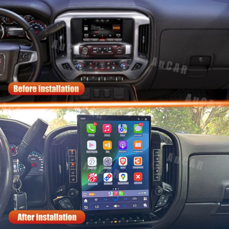 AuCar Tesla Android 15.6″ Car Radio For Chevrolet Silverado GMC Sierra ...